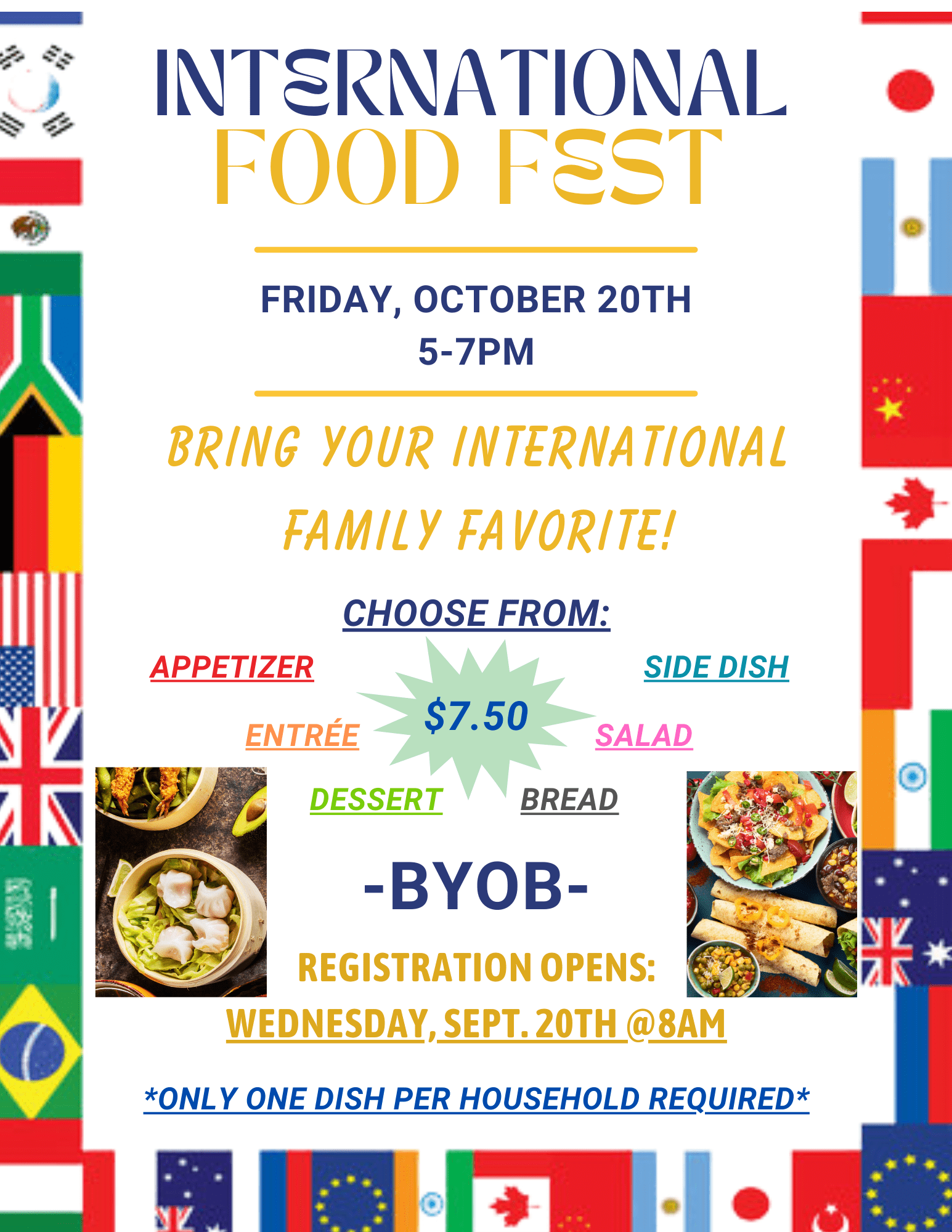 International Dinner Flyer